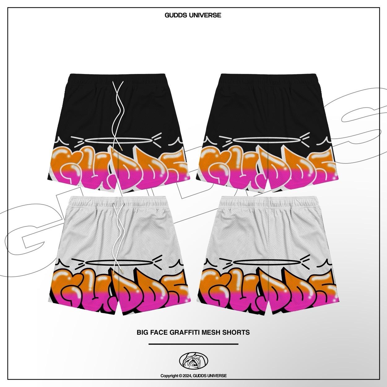 “BIG FACE GRAFFITI" MESH SHORT – GUDDS