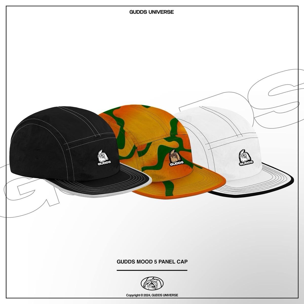 “5 PANEL CAP" IN 3 COLORS (OG LOGO RUBBER PATCH) – GUDDS
